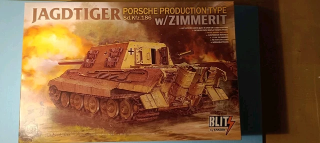 TAKOM 8012 JAGDTIGER Porsche SD.Kfz.186 Zimmerit 1/35 EUR 34,00 ...