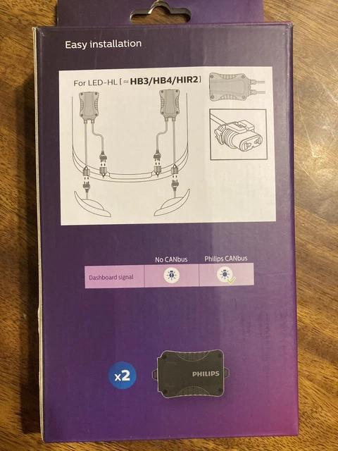 PHILIPS LED CANBUS Error Canceler 9005 HB3 Head Light High Beam Flicker ...