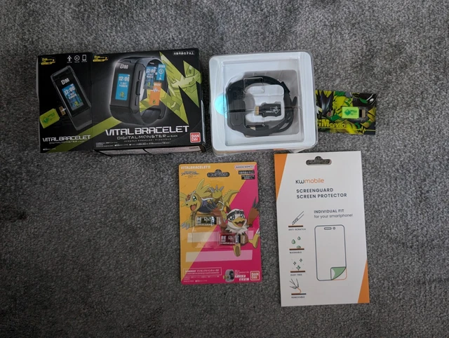 VITAL BRACELET BE Black Bandai Digimon With Pulsemon Dim Card Plus ...