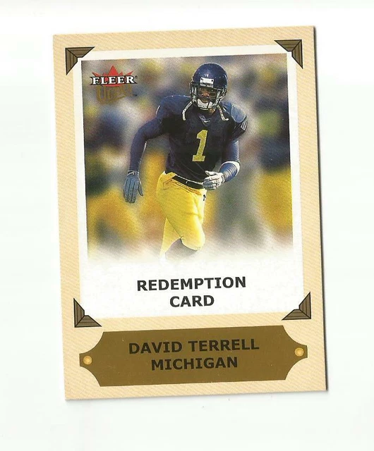 A427 DAVID TERRELL Rc Auto Redemption 2001 Fleer Ultra Unredeemed ...