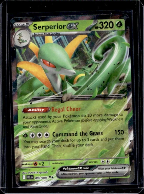 2025 POKEMON SV Black Bolt BLK EN Serperior ex Double Rare #003/086 £0. ...