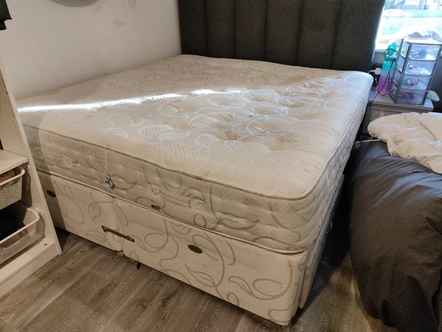 SUPER KING SIZE bed with mattress used £99.00 - PicClick UK