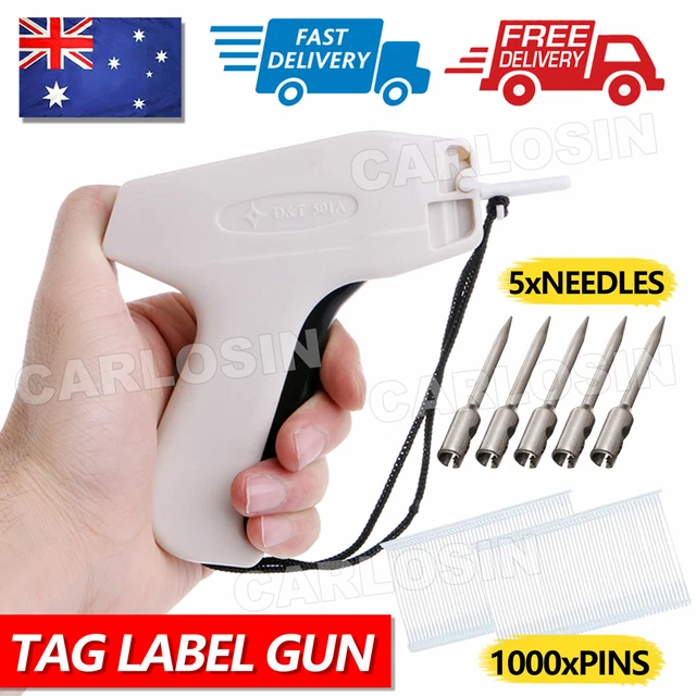 CLOTHES GARMENT PRICE Label Tagging Tags Gun Machine+1000 Barbs+5 Steel ...