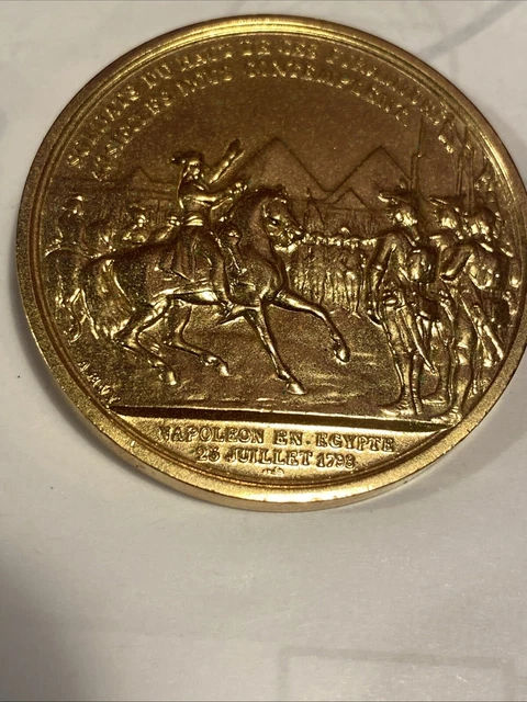 MÉDAILLE BRONZE DORÉE Napoléon Ier en Égypte EUR 15,00 - PicClick FR