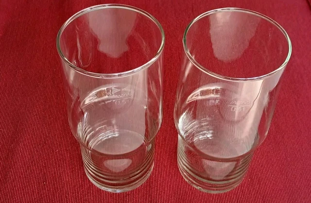 2X SUPERFEST GLAS 2x 0,5 L DDR/GDR Strong Glass East German Mitropa ...