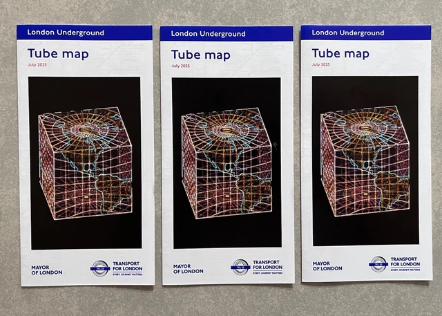 NEW! OVERGROUND LINES (3x) TFL London Underground Tube Map July 2025 ...