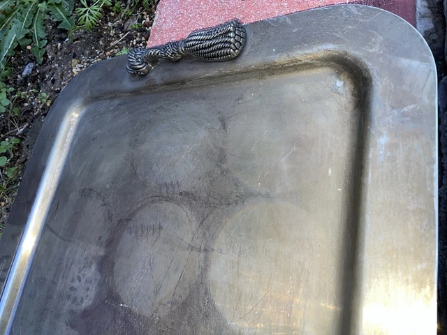 PLATEAU «PASSEMENTERIE» DLG de Maria Pergay /métal argenté /Circa 1970 ...