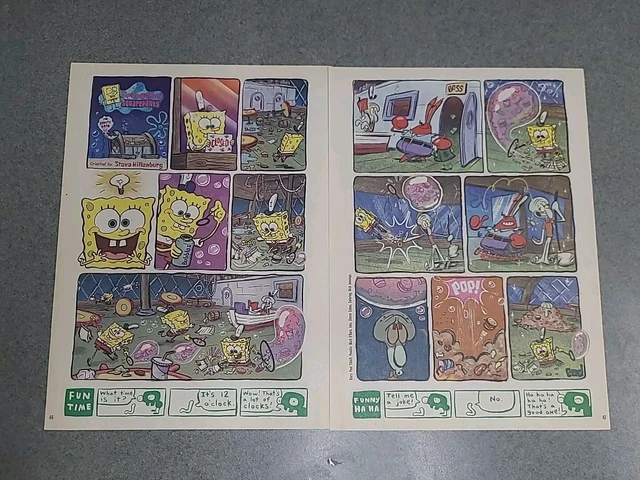 SPONGEBOB SQUAREPANTS 2 Page Comic Strip Print Ad 1999 16x11 Wall Art ...