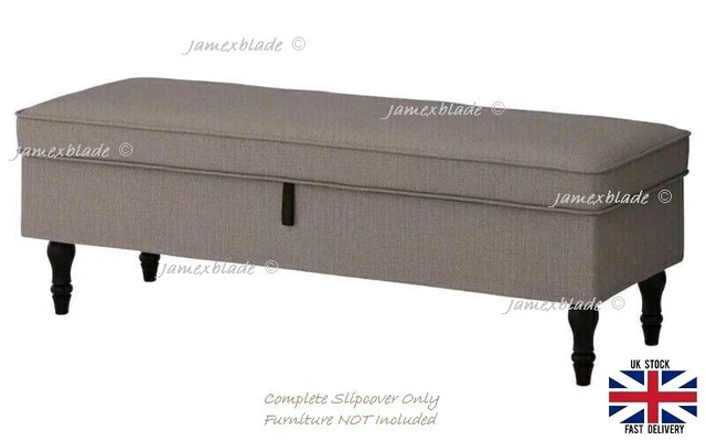 IKEA STOCKSUND COVER for Bench - Nolhaga Grey/Beige 102.803.02 ...