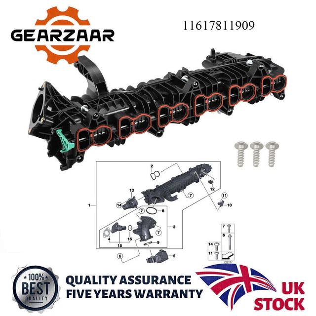 11617811909 INLET INTAKE Manifold FOR BMW X3 X4 X5 X6 F15 F16 F25 F26 ...