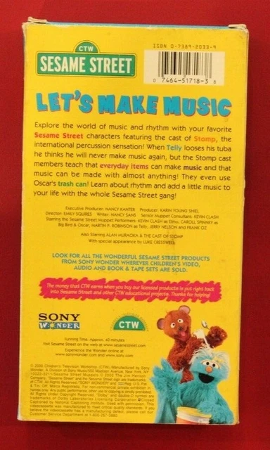 SESAME STREET - Lets Make Music (VHS 2000) £4.74 - PicClick UK