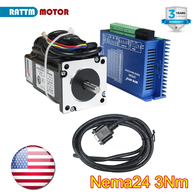 CNC NEMA 17 Hybrid Servo Driver And Nema 17 0.55N.m Closed Loop Stepper ...