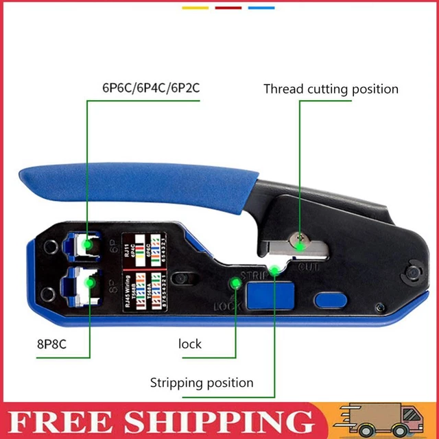 NETWORK WIRE STRIPPING Squeeze Cutter 8P/6P/CAT5/CAT6 Connector ...
