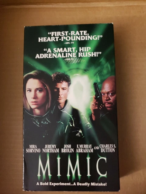 MIMIC VHS HORROR Sci-Fi Mira Sorvino Josh Brolin Guillermo Del Toro ...