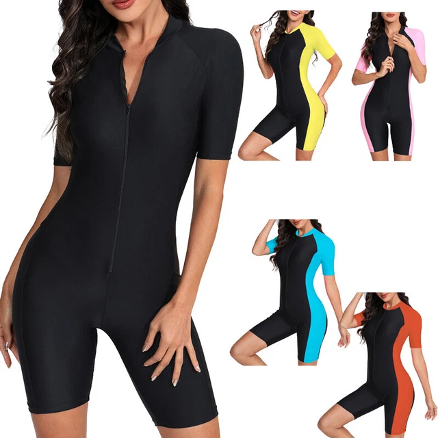DAMEN SURF SPORT Badeanzug Mit Bein Einteiler Schwimmanzug UV-Schutz ... DAMEN SURF SPORT Badeanzug Mit Bein Einteiler Schwimmanzug UV-Schutz ...