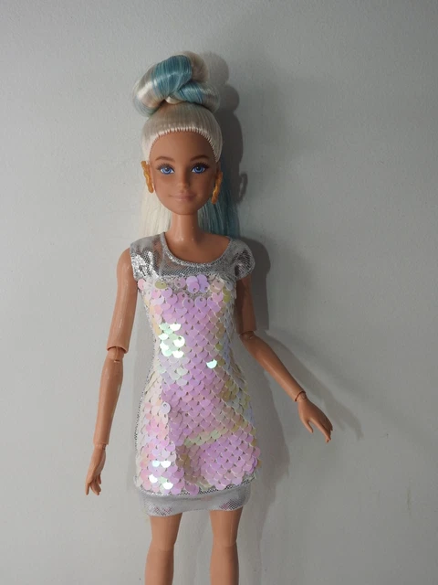 BARBIE DOLL CLONE Brand Clothes Mix & Match #Jan14 White Sequin Dress ...