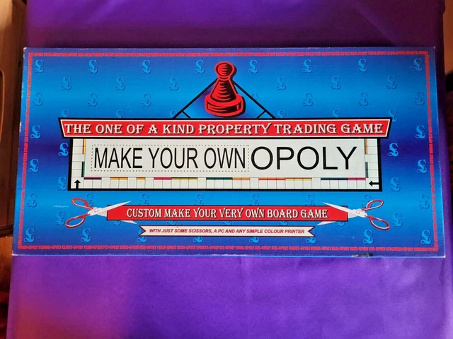 MAKE YOUR OWN OPOLY ~ Family Board Game Complete Unused ~ Personalised ...