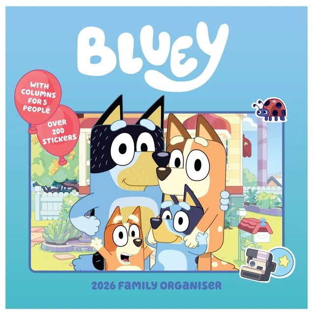 KALENDER 2026 Bluey Calendar Wandkalender mit Poster 30x30 cm EUR 12,90 ...