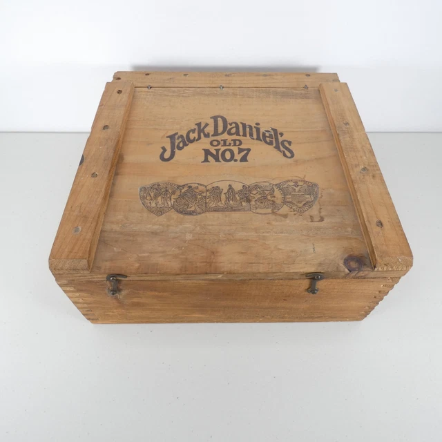 VINTAGE JACK DANIELS Old No 7 - Wooden Box w/ Lid 12" x 12" x 5" All ...
