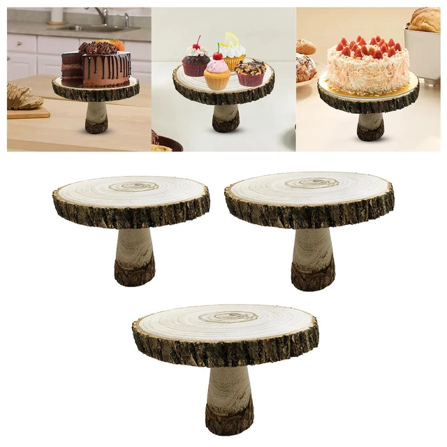 SUPPORT À GÂTEAU rond en bois, support à gâteau pour artisanat de fête ...