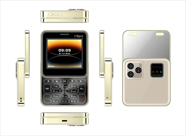 UNLOCKED 2G CELL Phone Mobile Dual Sim, Screen Rotation & Side-Turning ...