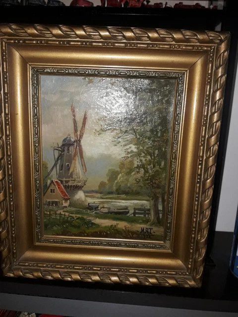 TABLEAU ANCIEN SIGNÉ M.A.T 1932 EUR 150,00 - PicClick FR