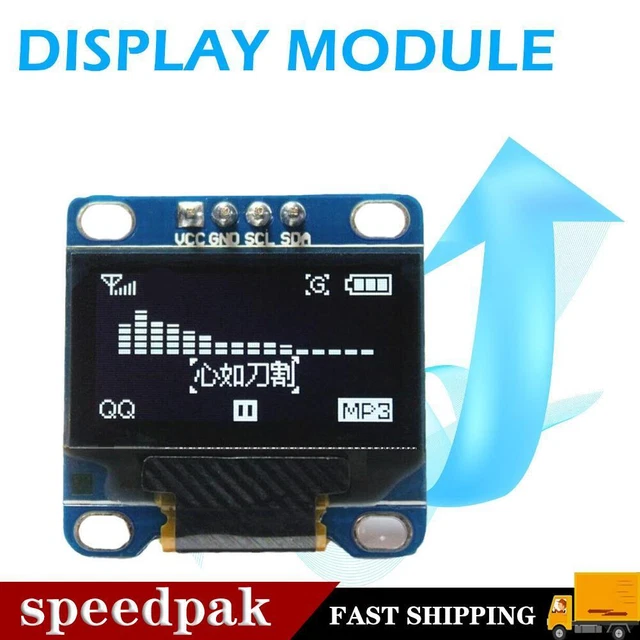 0,96& OLED SSD1306 I2C IIC SPI Serial 128X64 LCD Display Gelb LCD NICE £3.72 - PicClick UK