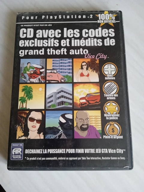 GRAND THEFT AUTO Vice City CD Codes Action Replay Sony Playstation 2 ...