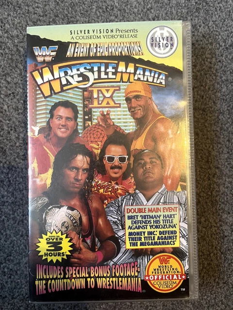 WWF - WRESTLEMANIA 9 / IX (VHS) + Cassette FREE WCW Uncensored 2000 ...