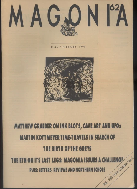 MAGONIA MAGAZINE ISSUE 62, February 1998 - Ufology, UFOs, Ink Blots ...