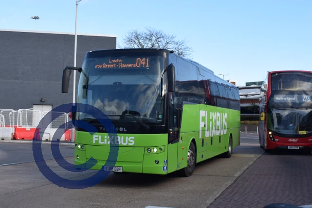 BUS PHOTO PRINT 4x6 TURNERS COACHWAYS YJ19BBF VANHOOL EX16 HEATHROW ...