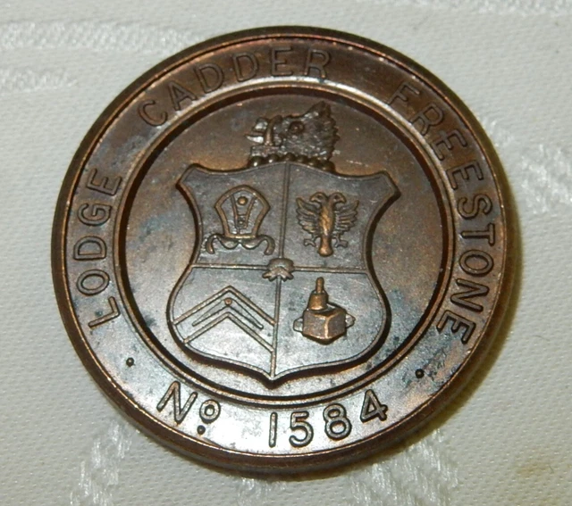 VINTAGE MASONIC MMM MARK PENNY TOKEN LODGE CADDER FREESTONE No 1584 SCOTLAND £0.99 - PicClick UK