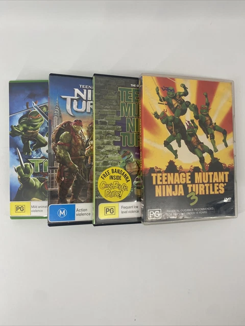 TEENAGE MUTANT NINJA Turtles Movies Bundle 4x Movies Region 4 TMNT EUR ...