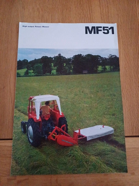 MASSEY FERGUSON TRACTOR Mower MF51 Brochure -- MF 51 Leaflet £8.00 - PicClick UK