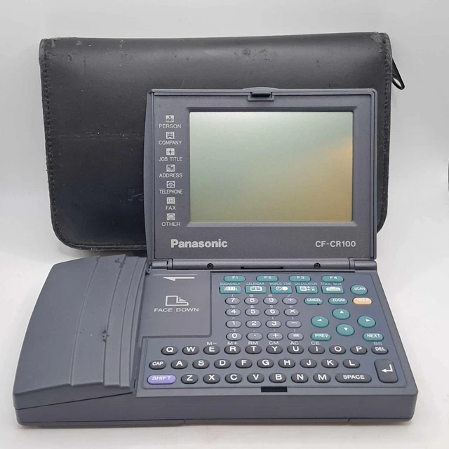 PANASONIC NEOFILE CF-CR100 Business Card Reader Plus Rare +Case Works ...