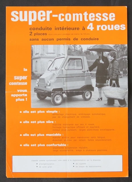 PUBLICITÉ VOITURETTE SUPER MINI-COMTESSE Angers voiture sans permis EUR ...