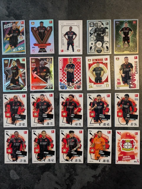 TOPPS BUNDESLIGA MATCH Attax 2025/26 Teamset Bayer 04 Leverkusen 20 ...