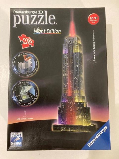 RAVENSBURGER 3D PUZZLE Night Edition Empire State Building^ EUR 6,00 ...