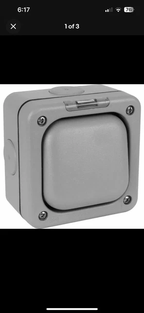 MK MASTERSEAL OUTDOOR Switch 10 Amp 1 Gang 2 Way SP Switch K56401 GRY ...