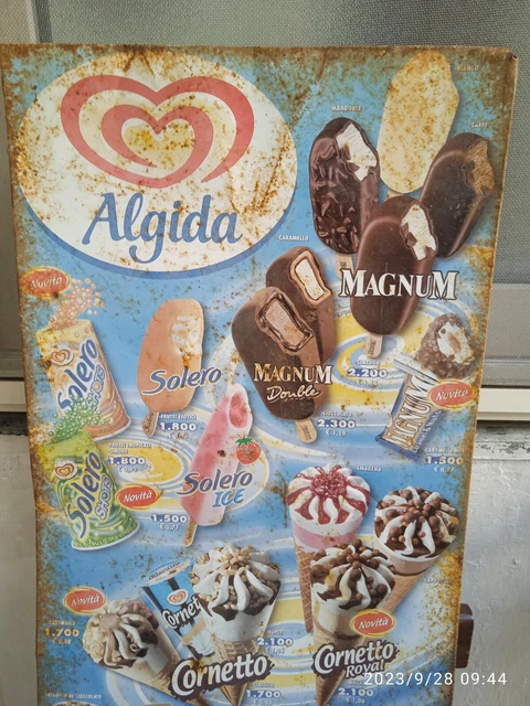 TABELLA METALLICA GELATI Algida Vintage EUR 25,00 - PicClick IT
