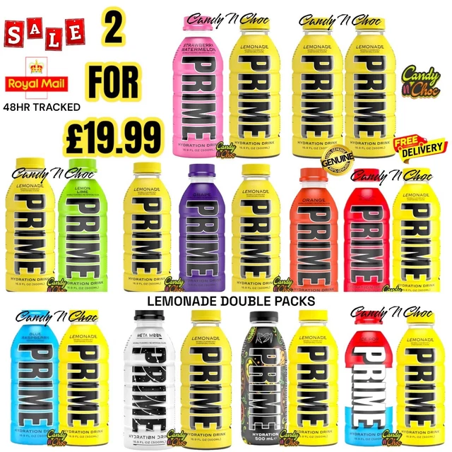Prime Lemonade Hydration Drink By Logan Paul And Ksi Usa 12 Piece In A