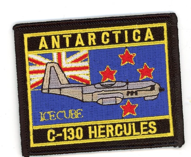 PATCH NEW ZEALAND Rnzaf C-130 Hercules Ice Cube Antarctica Ron On ...