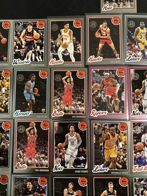 2025-26 TOPPS BASKETBALL 1980-2025 45th Anniversary LOT (50) Cards ...