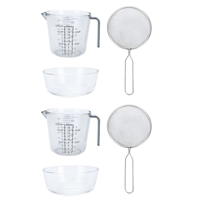 2 SETS KITCHEN Skimmers Flour Sieve Food Strainer Stainless Steel £49. ...