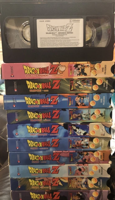 VINTAGE DRAGON BALL Z VHS Tapes Majin Blu Fusion World Tournament Lot ...