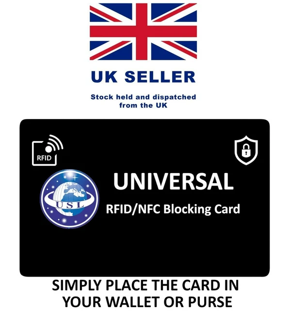 RFID SIGNAL CARDS. Credit & Debit Card Blocker Protector - KEEP SAFE. £ ...