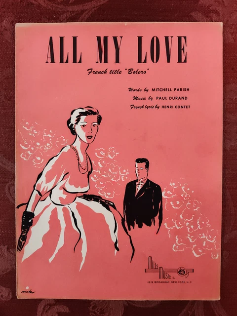 RARE PARTITION DE musique All My Love Bolero Mitchell paroisse Paul ...