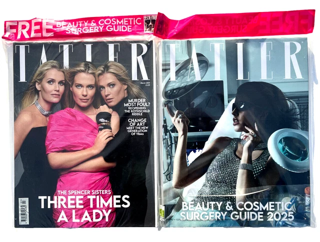 TATLER MAGAZINE MARCH 2025 With Beauty & Cosmetic Surgery Guide ~ New £7.95 - PicClick UK