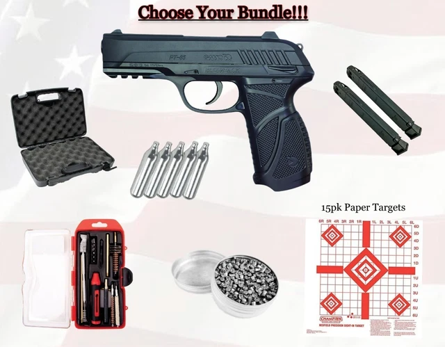 GAMO PT-85 BLOWBACK CO2 Semi Auto Pistol .177 Pellet 450 fps w/ Bundle ...