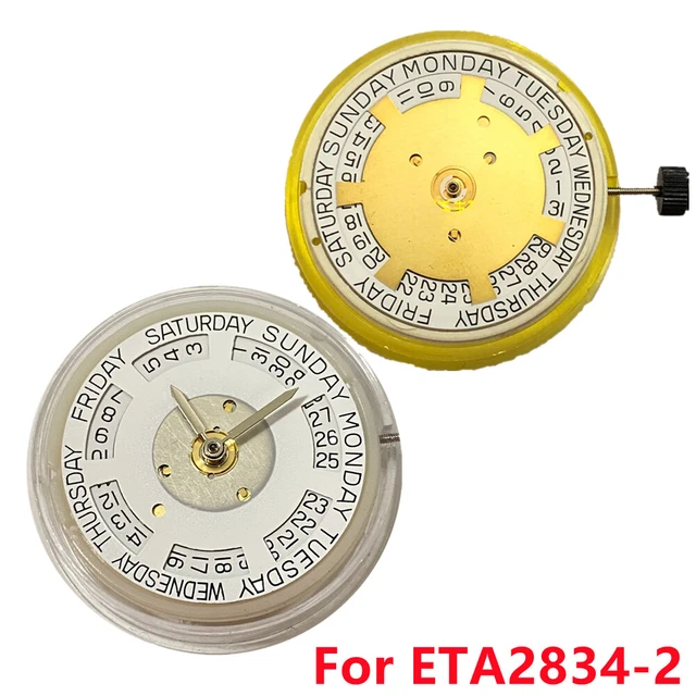 MOVIMENTO OROLOGIO AUTOMATICO Meccanico Automatico Doppio Calendario per ETA 2834-2 p EUR 114,03 ...